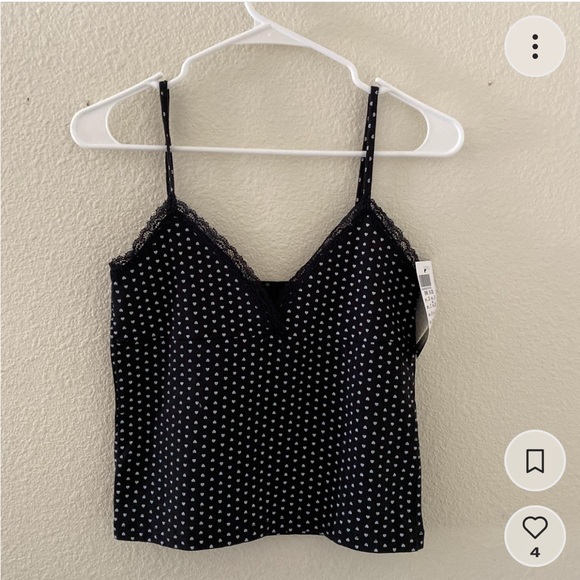Brandy Melville | Tops | Brandy Melville Amara Hearts Lace Tank | Poshmark